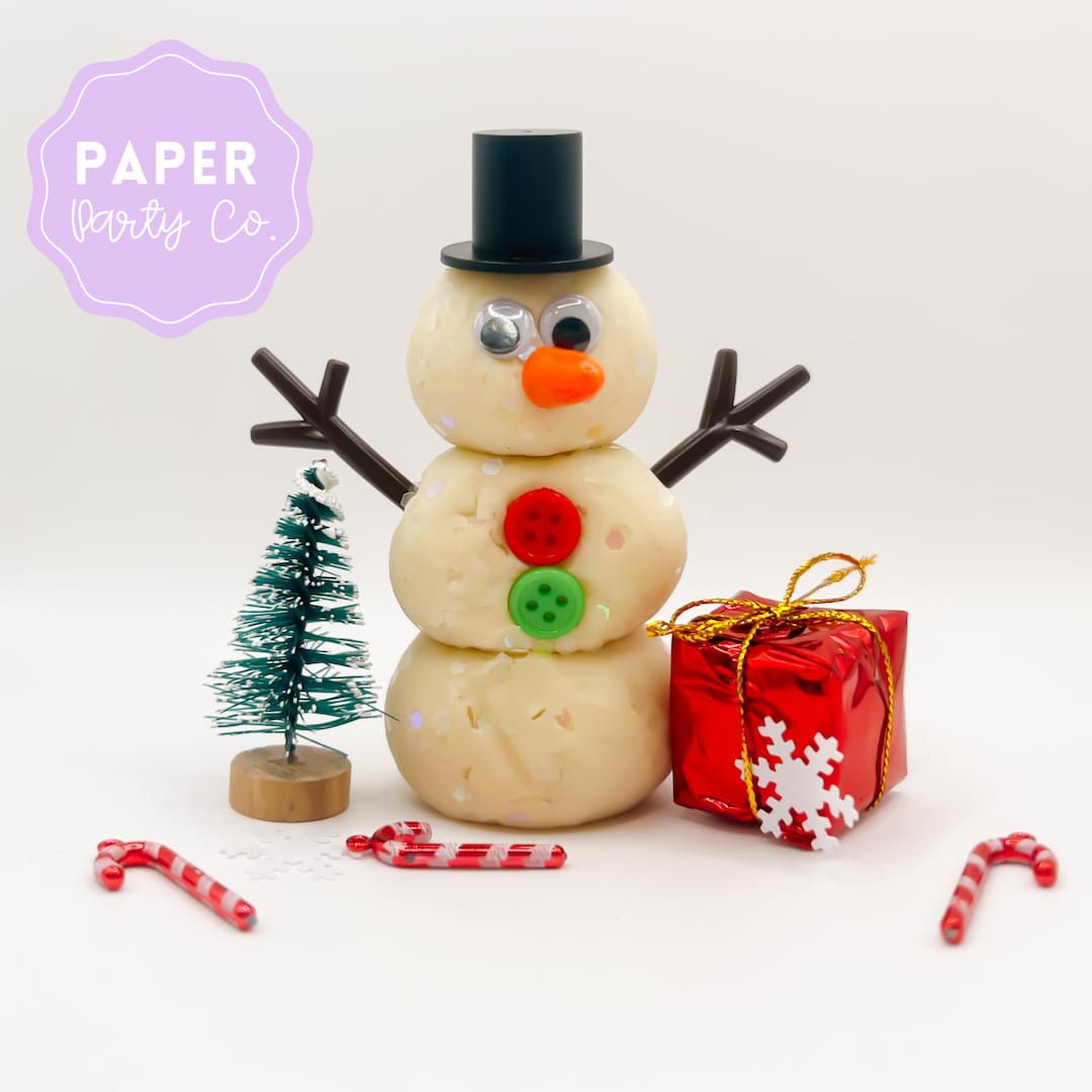 Christmas Play Dough Kit Build a Snowman Play Dough - Etsy