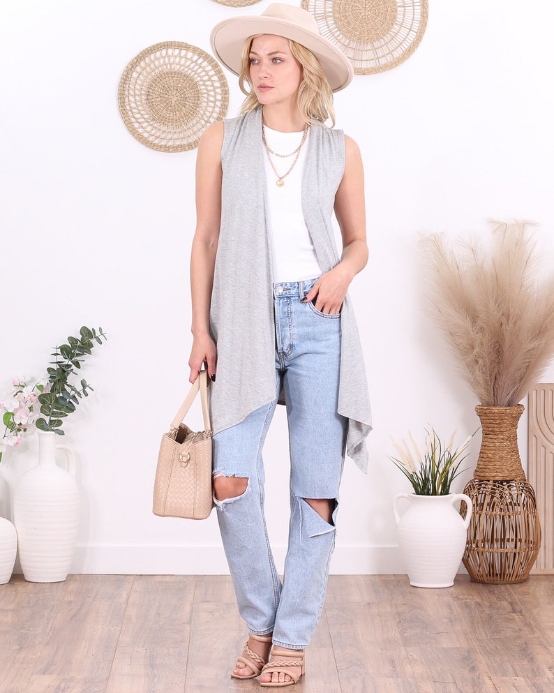 Women's Sleeveless Open Vest S-3XL - Etsy