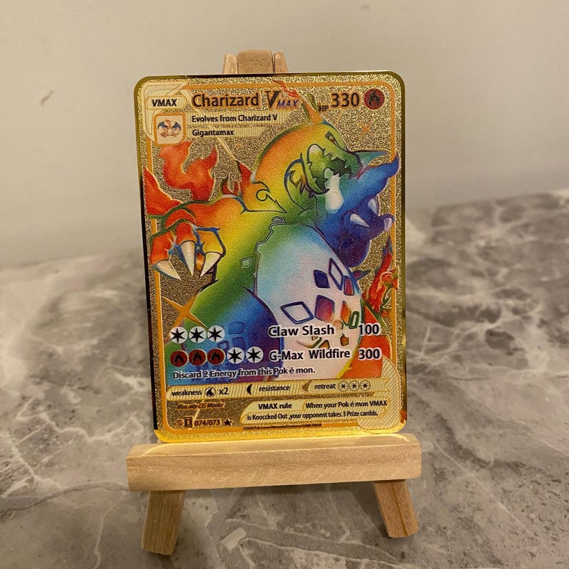 Metal Charizard Card - Etsy