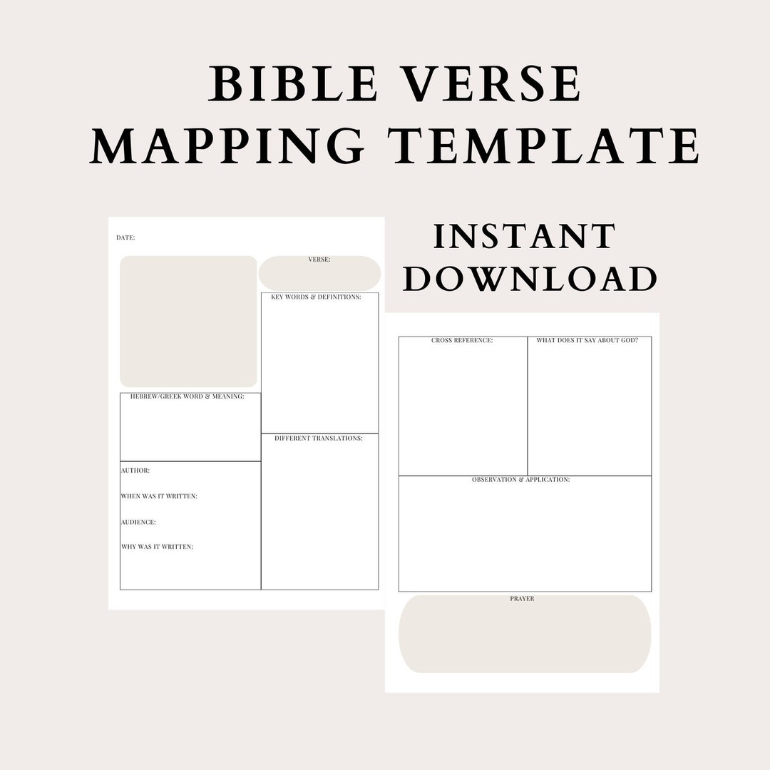 Verse Mapping Instant Download | Digital Verse Mapping| Bible Study ...