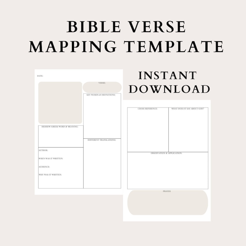 Verse Mapping Instant Download | Digital Verse Mapping| Bible Study ...