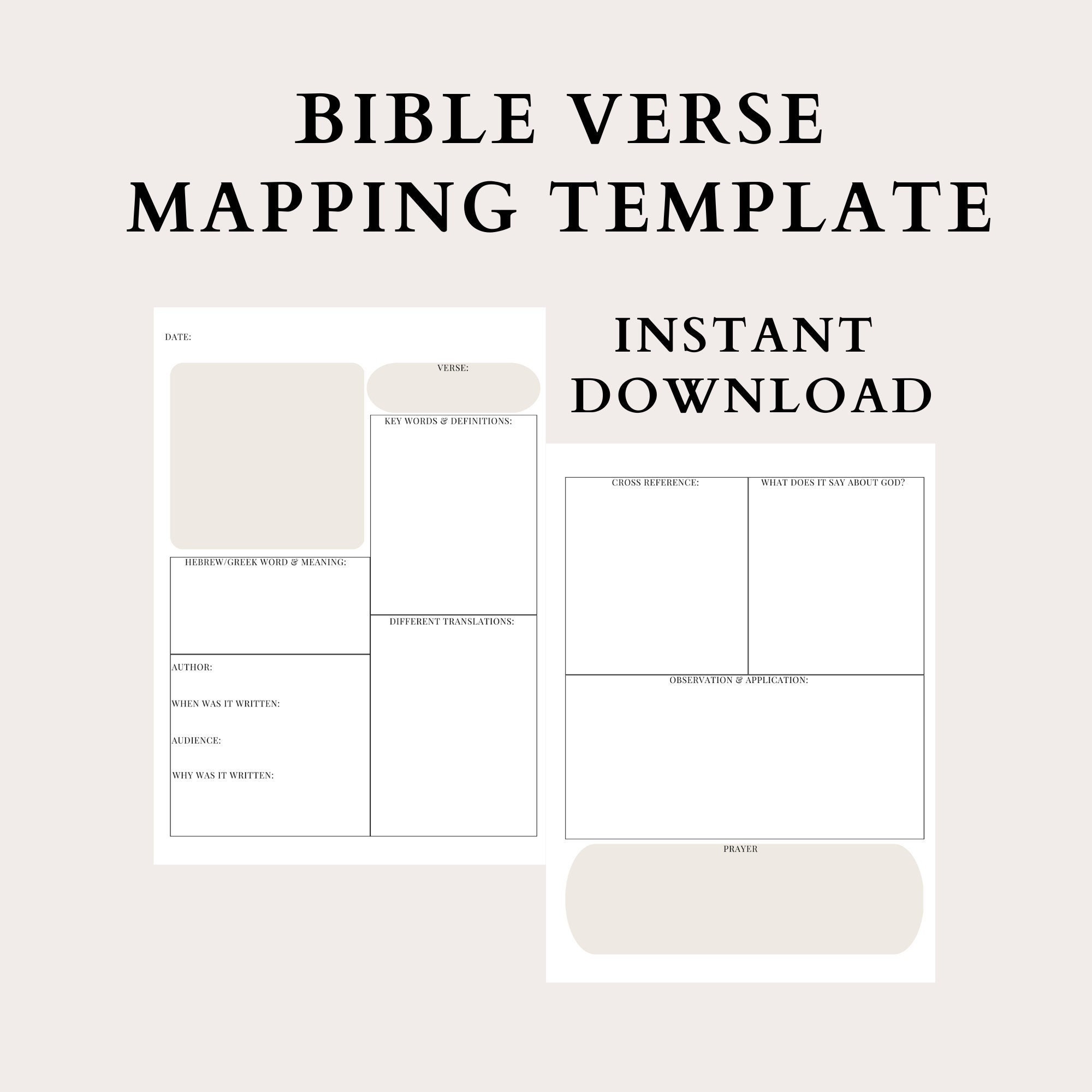 Verse Mapping Instant Download | Digital Verse Mapping| Bible Study ...