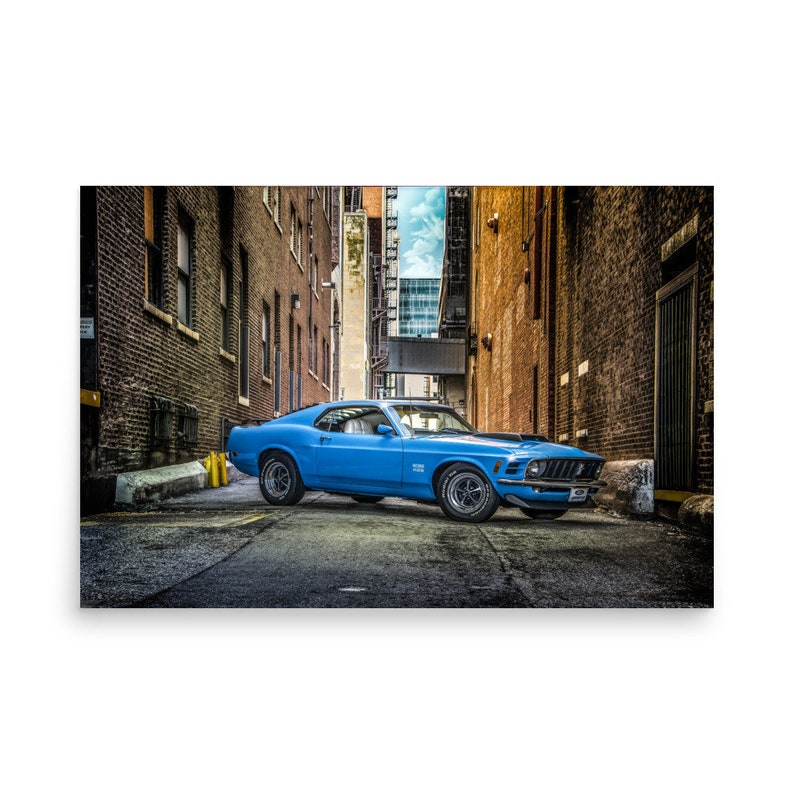 1970 Boss 429 Mustang Muscle Car Wall Art Poster - Etsy