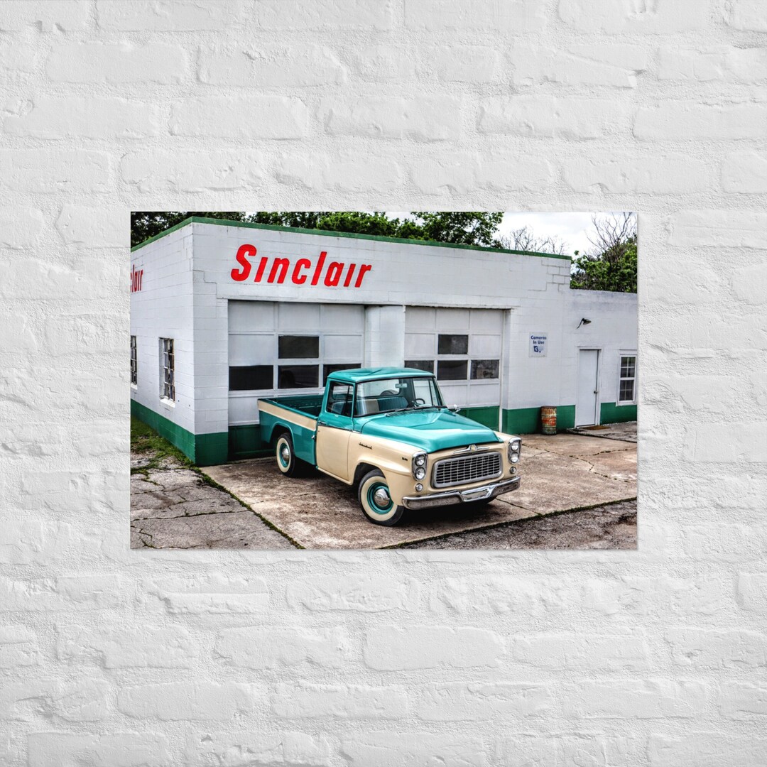 1959 International B100 Classic Harvester Truck Wall Art Poster 24x36in ...