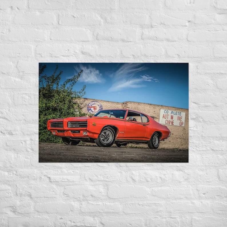 1969 Pontiac Ram Air GTO Judge Muscle Car Wall Art Poster 24x36in Gift ...