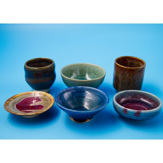 Miniature Pottery Set of 6 Handmade Mini Pots Toothpick - Etsy