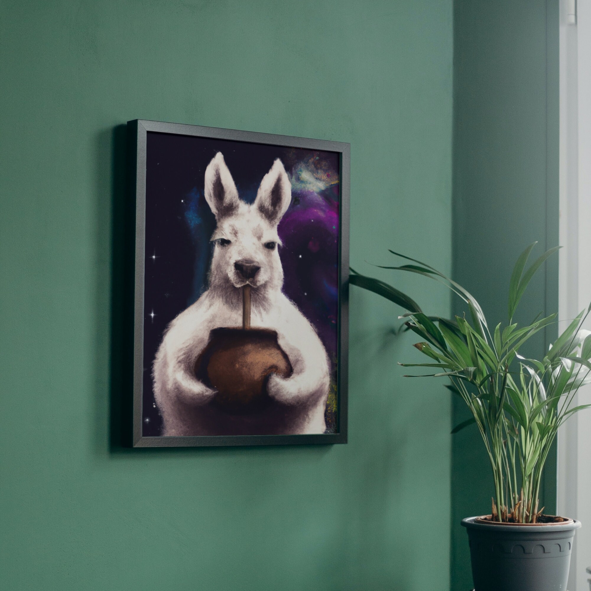 Capybara Drinking Yerba Mate in A Nebula Digital Surreal Print, Life is ...