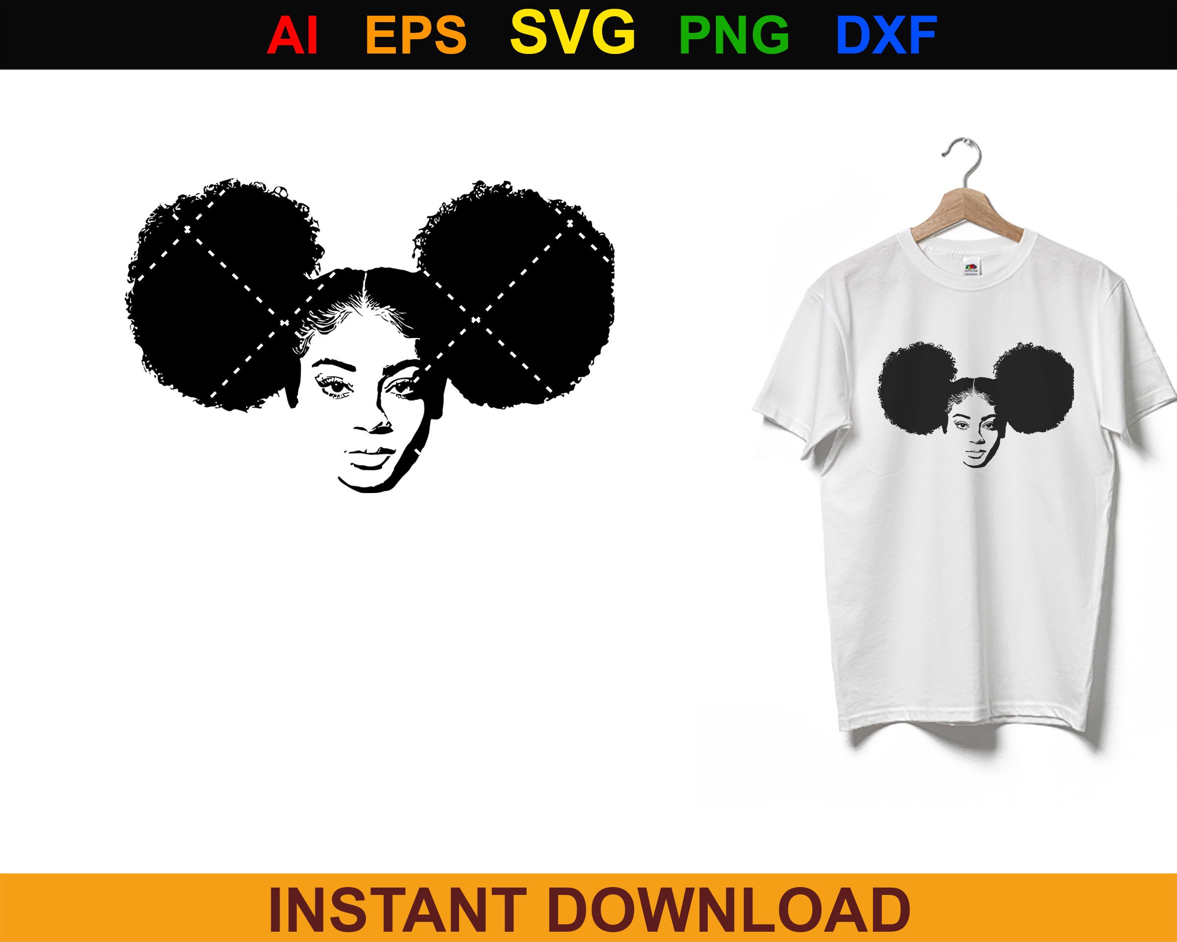 Afro Woman SVG, Afro Girl Svg, Afro Queen Svg, Afro Lady Svg, Curly ...