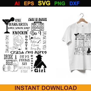 08 L**** W**** SVG Bundle, PNG, Country Music, Western, Song Titles ...