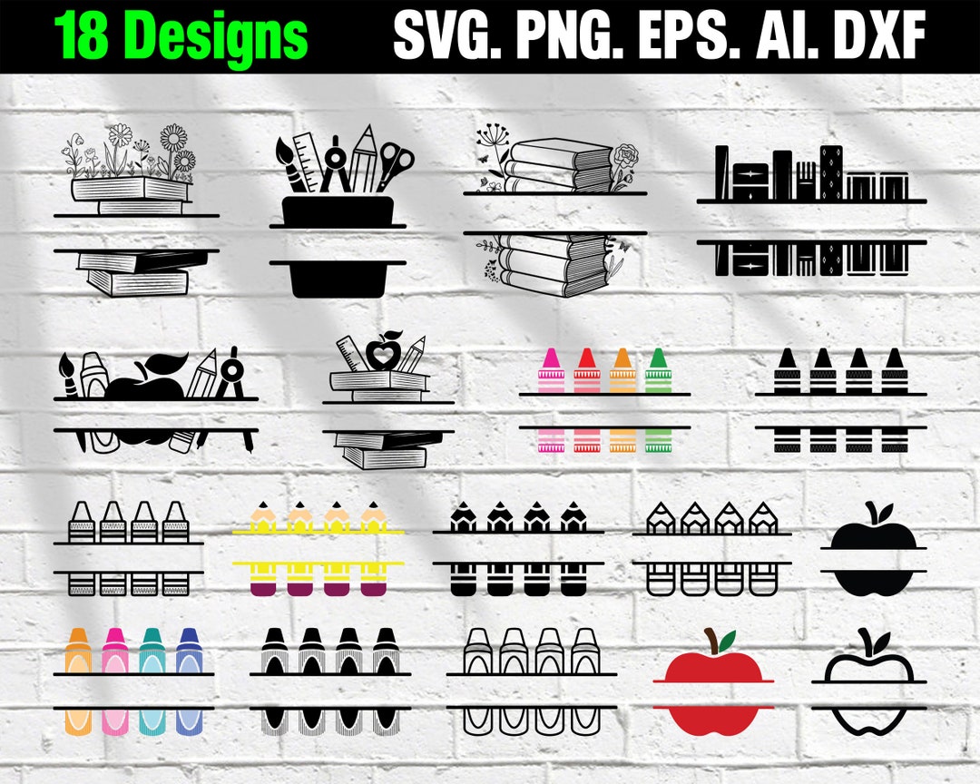 Teacher Monogram Bundle SVG, Teacher Name SVG, Crayon Monogram Svg ...