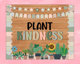 Plant Boho Neutral Bulletin Board Kit Plant Bulletin Board Plant ...