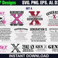 Generation X Svg Png, Gen X Svg Png, Gen X Shirt Design, Nostalgic Svg ...
