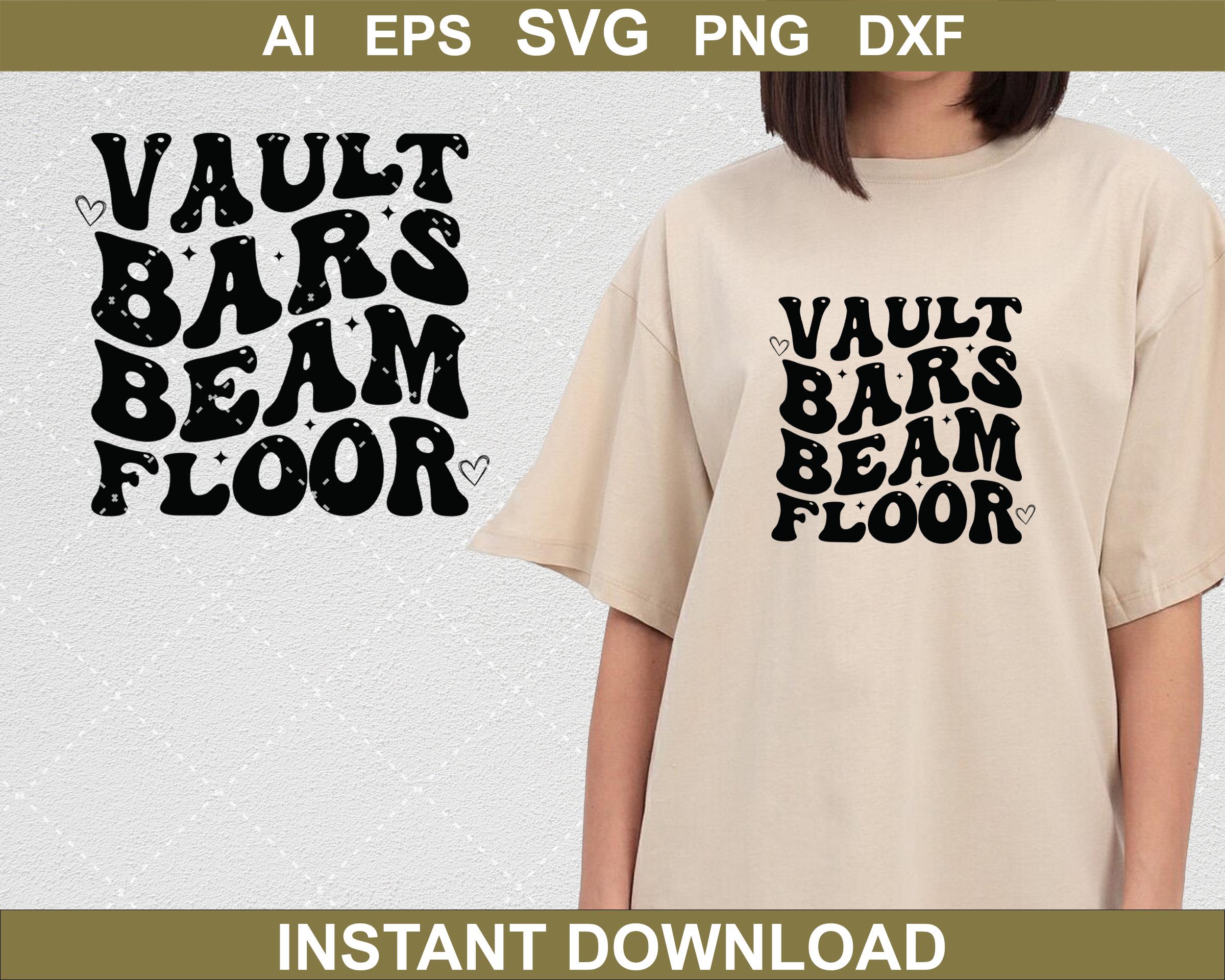 24 Vault Bars Beam Floor Svg Bundle, Groovy Letters Gymnastics Shirt ...