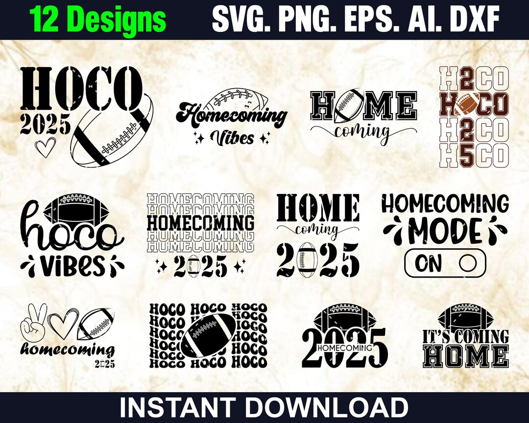 Hoco 2025 Bundle SVG, Homecoming 2025 Svg, Reunion Svg, Hoco Shirt Svg ...