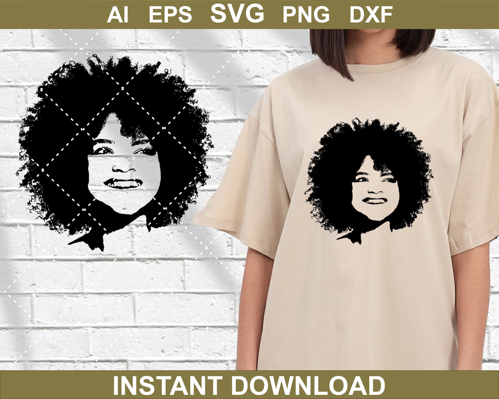 Afro Woman SVG, Afro Girl Svg, Afro Queen Svg, Afro Lady Svg, Curly ...