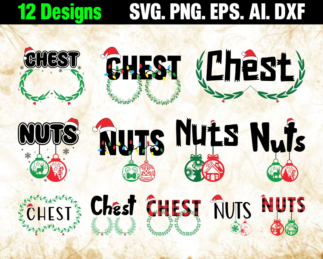 Chest Nuts Christmas SVG Bundle: Funny Couple Shirts (digital Download ...