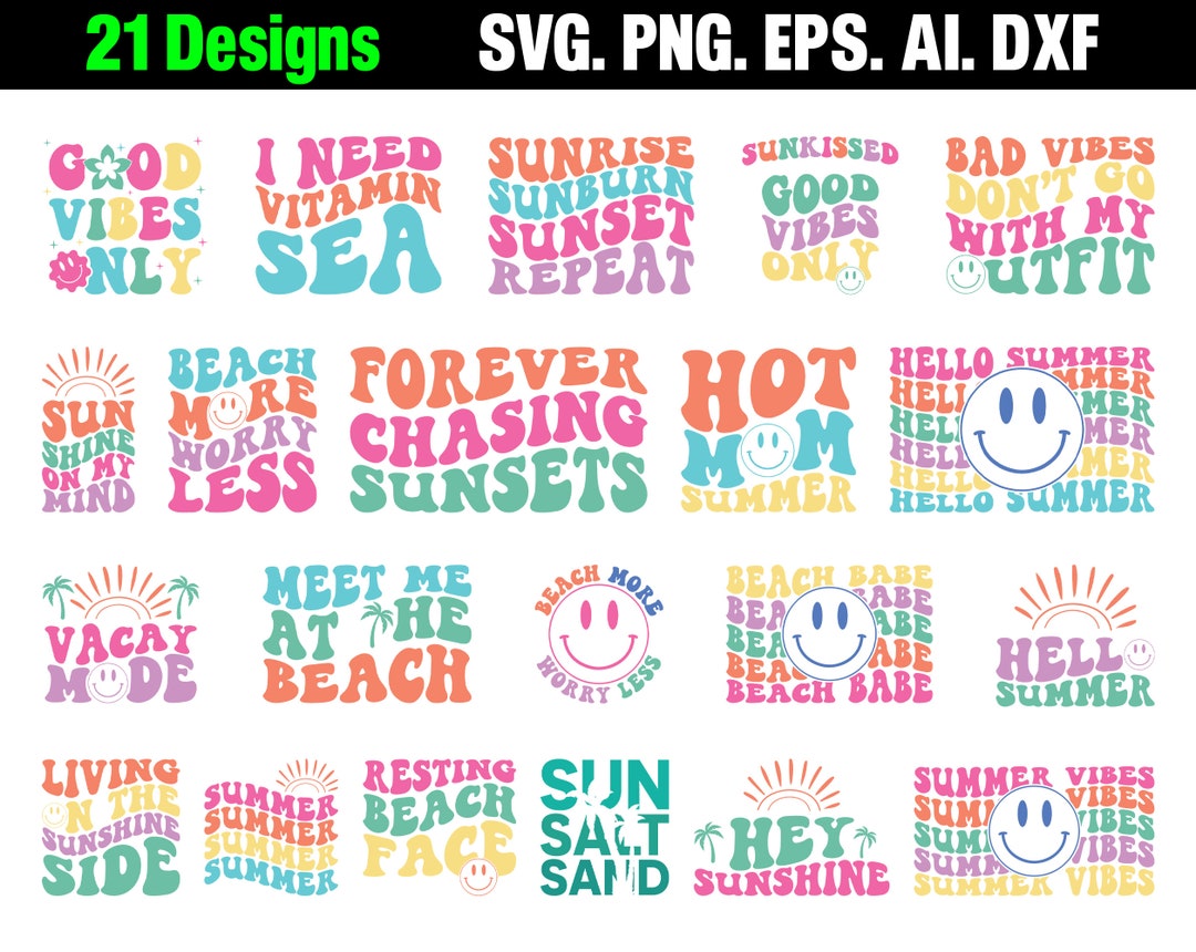 21 Retro Groovy Svg, Bundle, Boho Svg, Hippie Svg, Aesthetic Svg ...