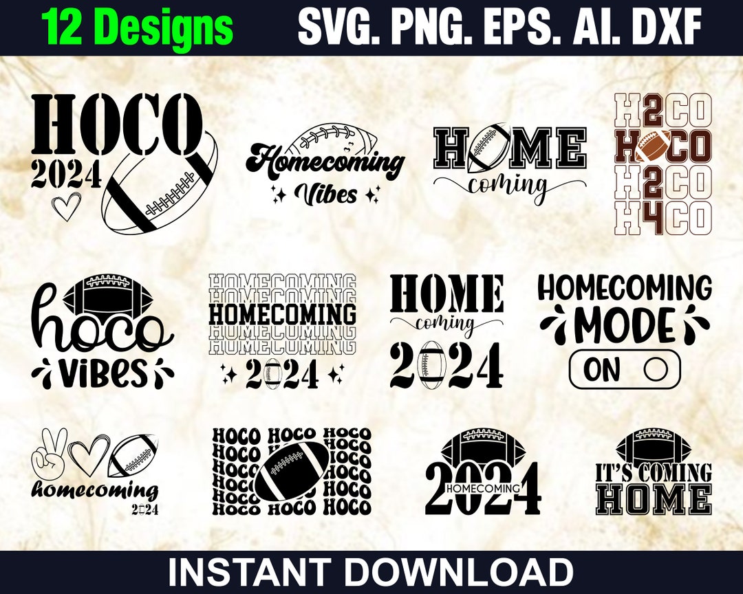 Buy Hoco 2024 Bundle SVG, Homecoming 2024 Svg, Reunion Svg, Hoco Shirt ...