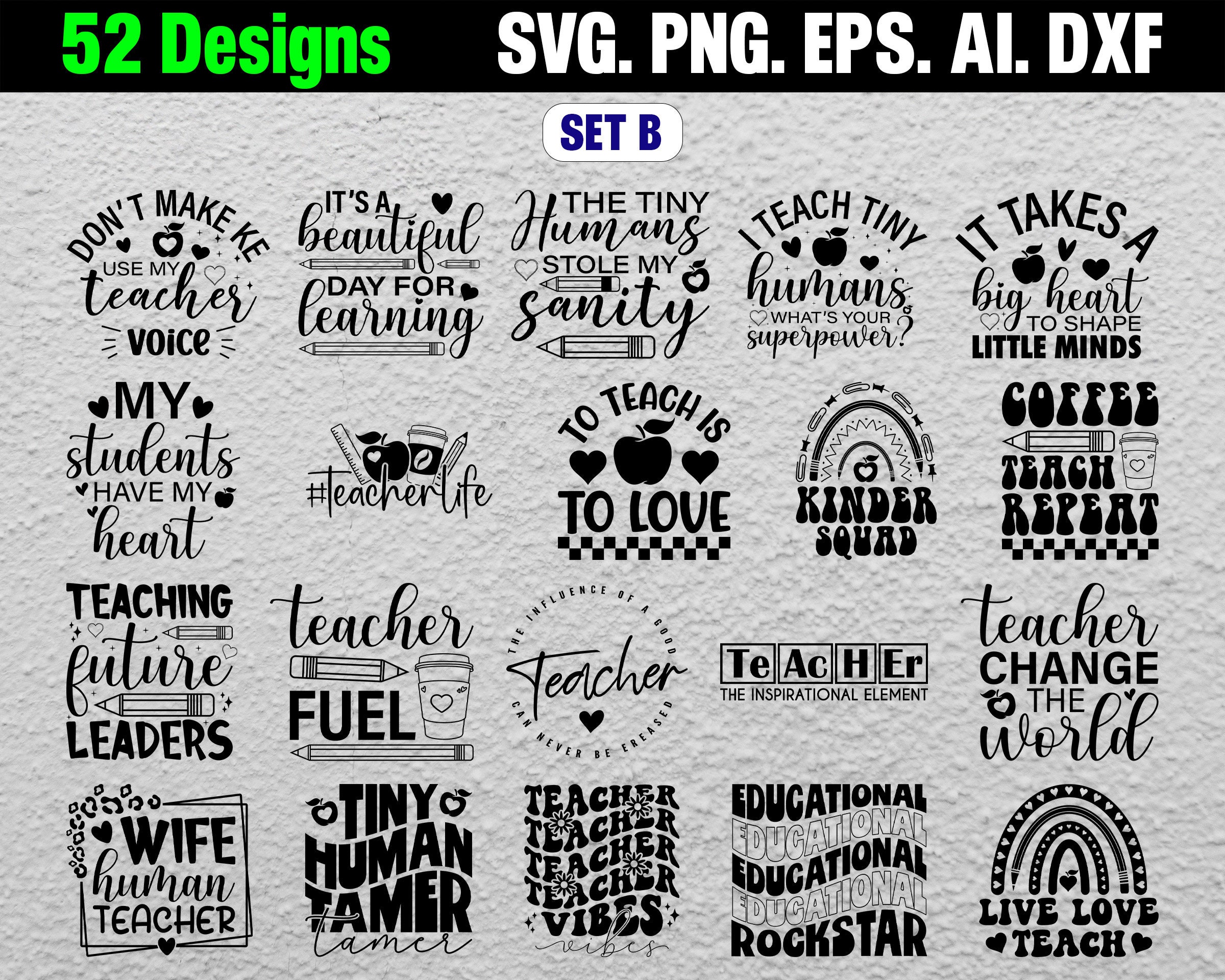 Teacher Svg Bundle, Teacher Quote Svg, Teacher Svg, School Svg, Teacher ...