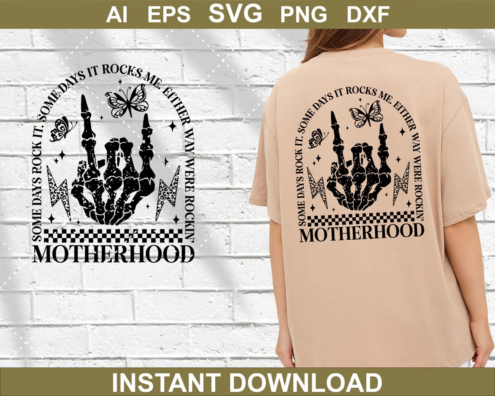 12 Motherhood Some Day I Rock It Svg, Retro Motherhood Sublimation ...