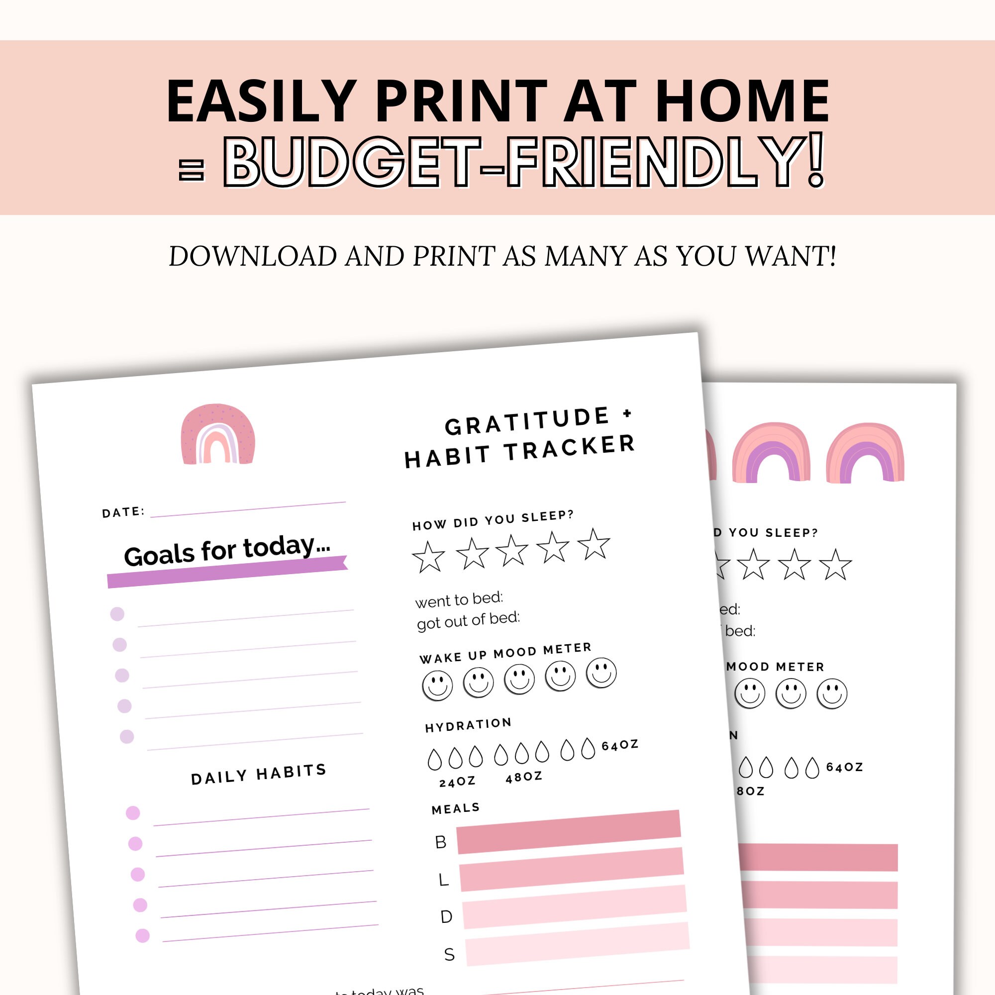 Gratitude and Habit Tracker, Daily Planner, Gratitude Journal ...