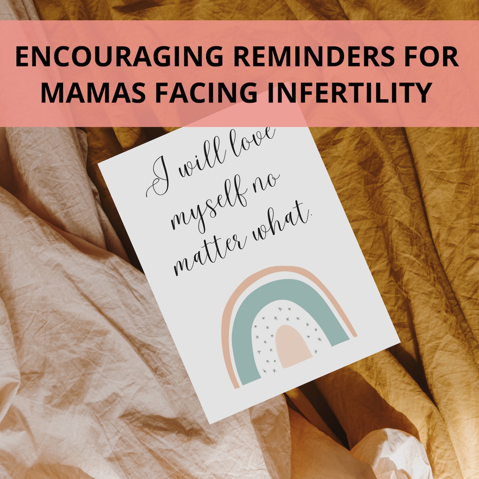 20 IVF Affirmation Cards: Infertility Encouragement, Boho Rainbow ...