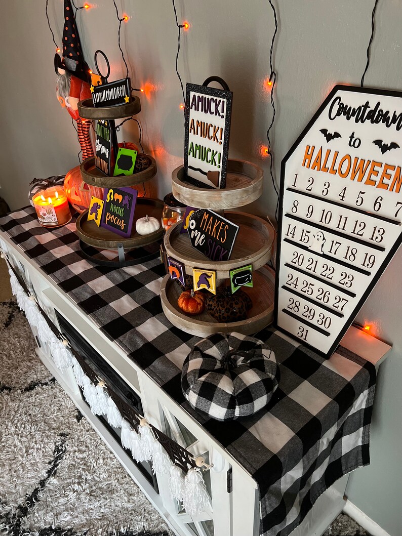 Countdown to Halloween Calendar With Ghost Date Marker - Etsy