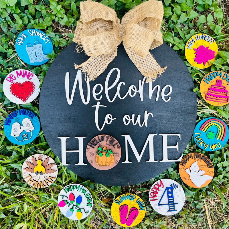 Interchangeable Welcome Sign - Etsy