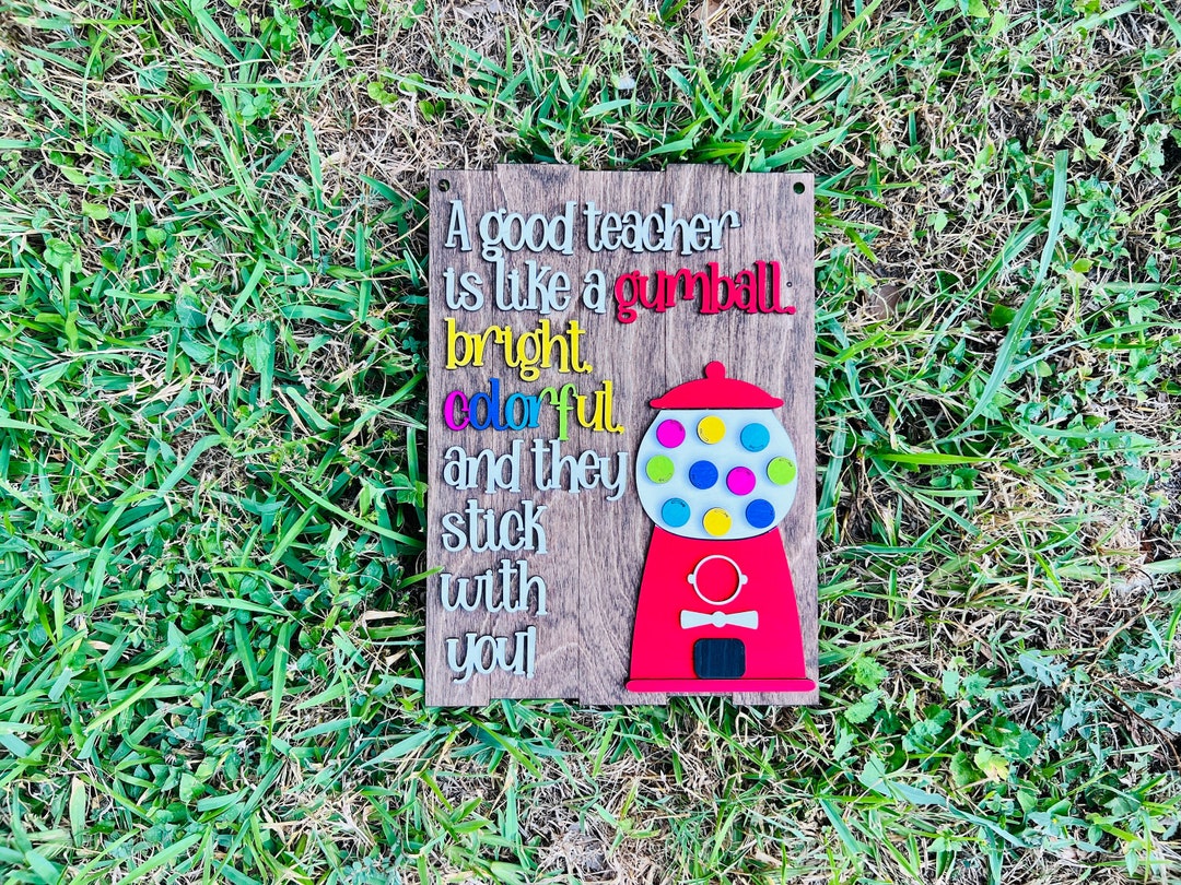 Teacher Classroom Gumball Sign - Etsy