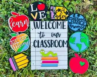 Interchangeable Welcome Sign Welcome to My Classroom DIY KIT Teacher ...