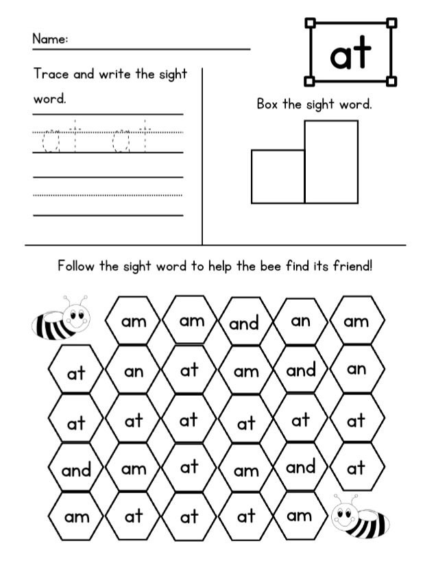 Kindergarten- First Grade Dolch - Fry Sight Words, 45 Sight Words ...