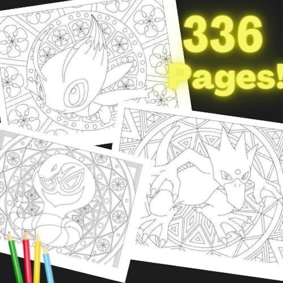 336 Pokemon Coloring Pages for Teens and Adults - Etsy