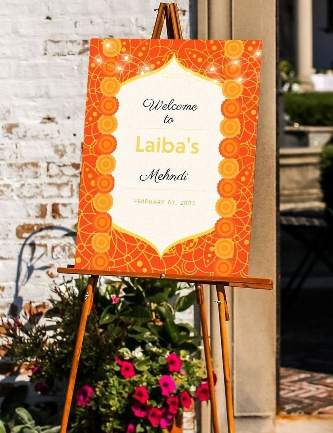 Mehndi Entrance Sign, Pakistani Wedding, Dholki, Maiyoon, Sangeet ...