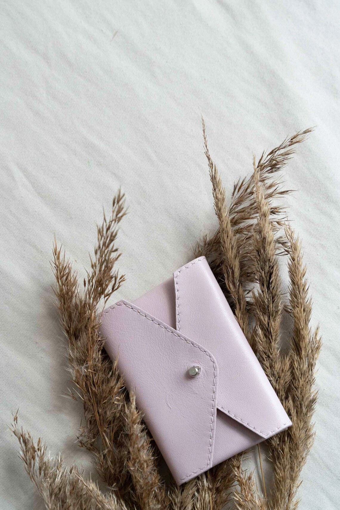 Pale Rose Leather Cards Holder Envelope Wallet Card Holder Envelope ...