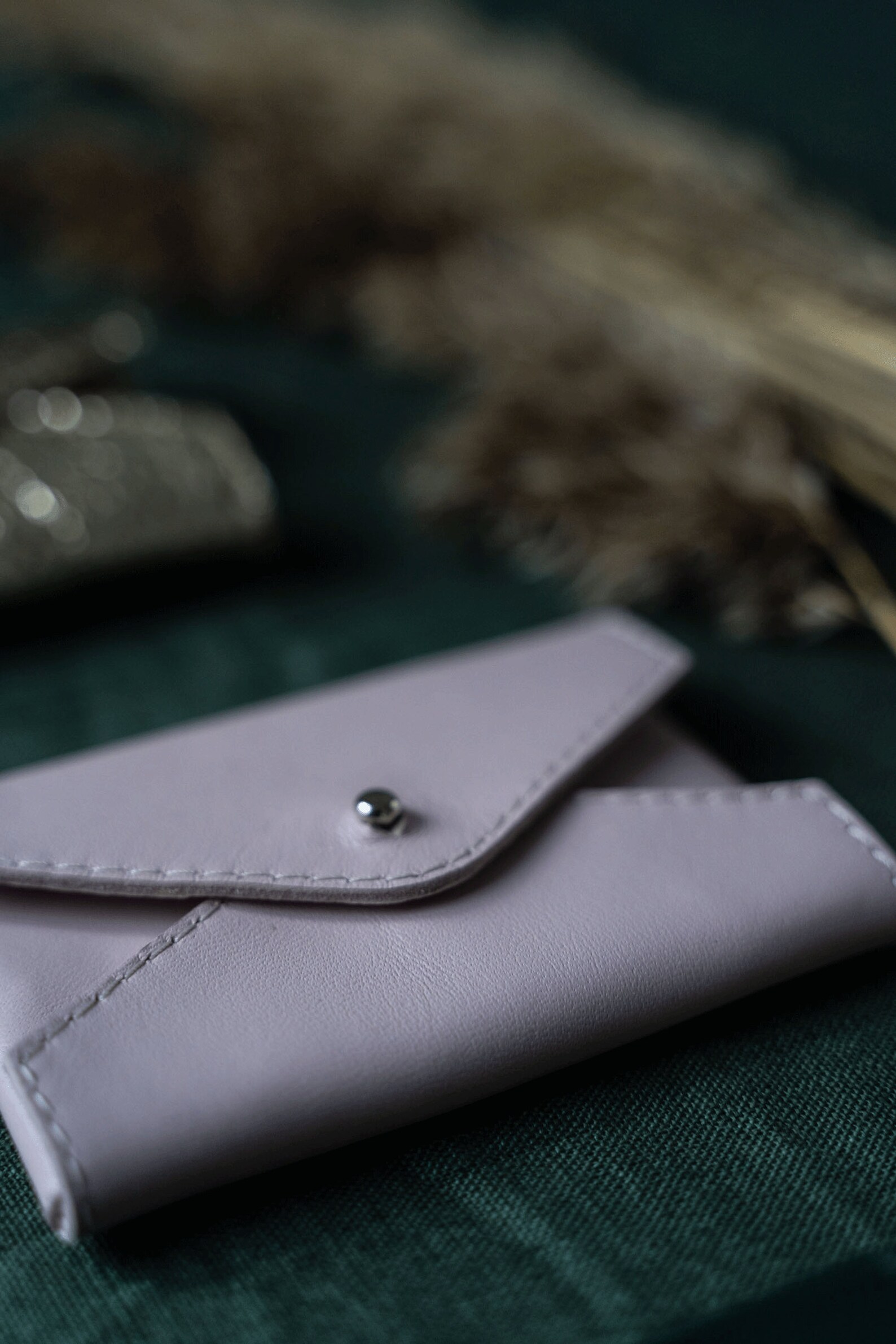 Pale Rose Leather Cards Holder Envelope Wallet Card Holder Envelope ...