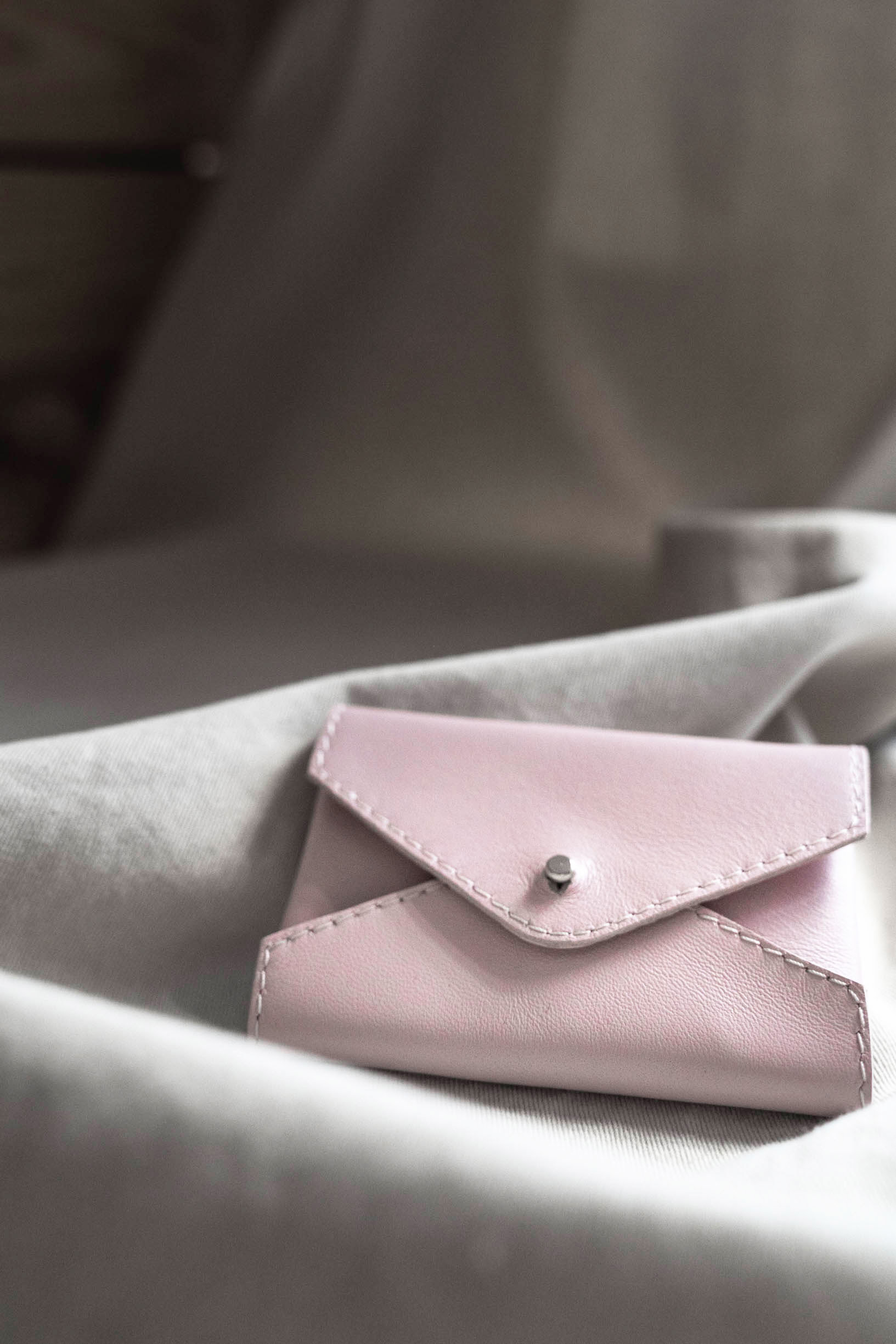 Pale Rose Leather Cards Holder Envelope Wallet Card Holder Envelope ...
