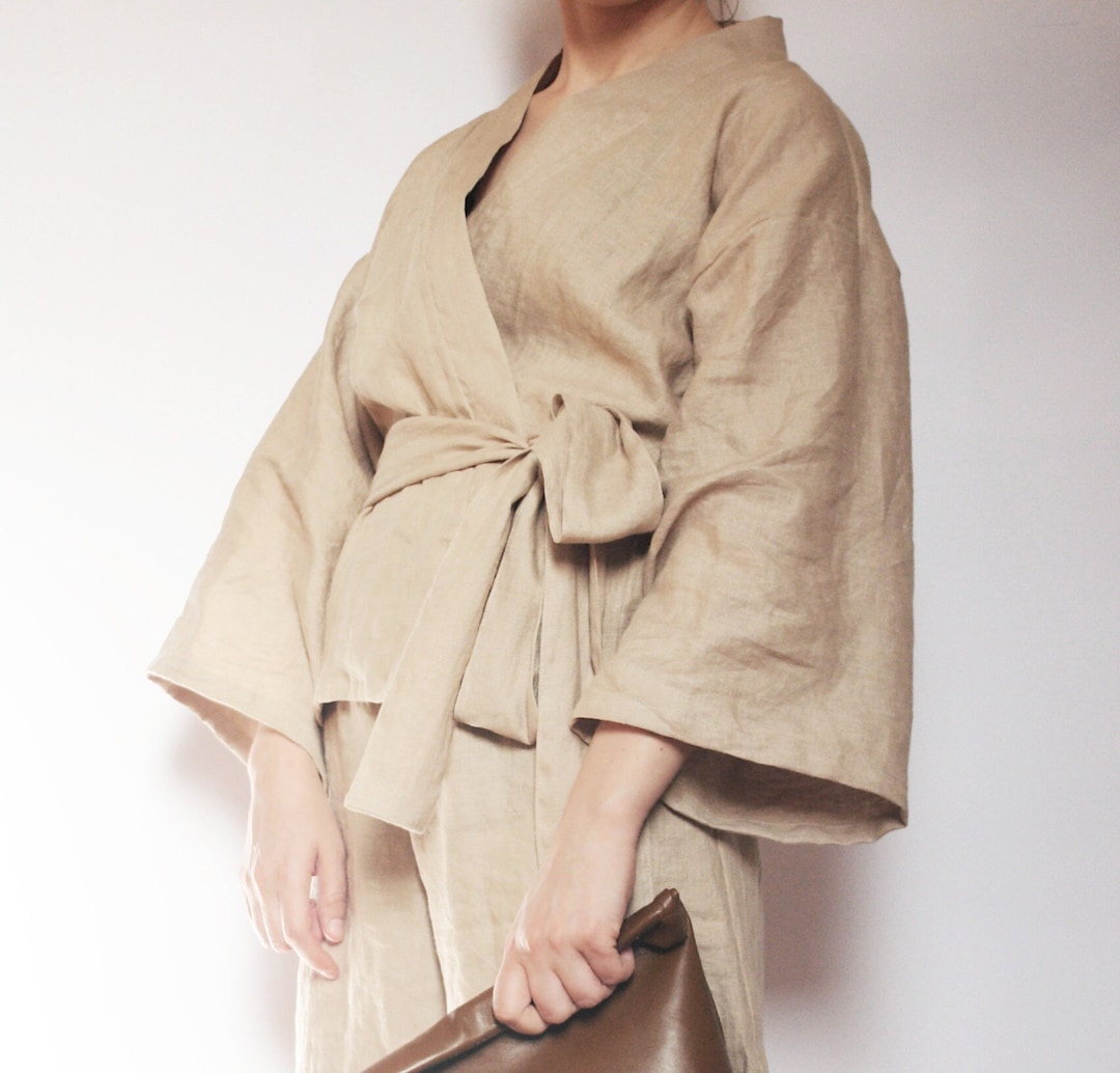 Linen Jacket | Womens Linen Kimono Jacket | Womens Linen Clothing Plus ...