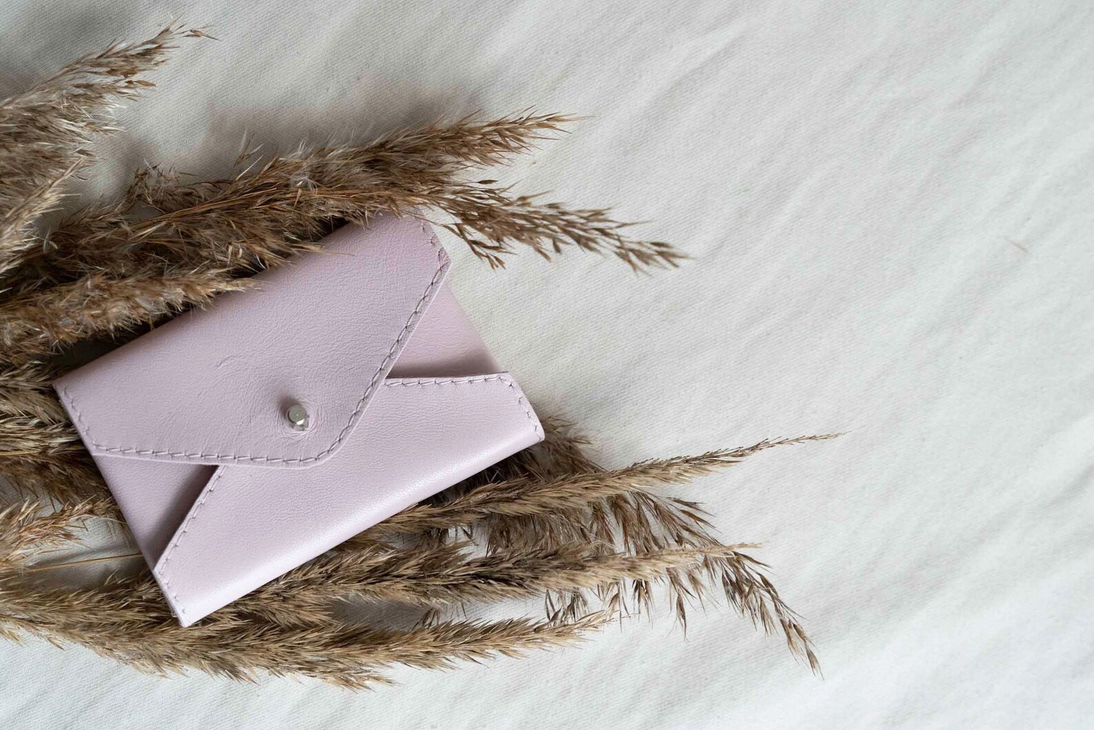 Pale Rose Leather Cards Holder Envelope Wallet Card Holder Envelope ...