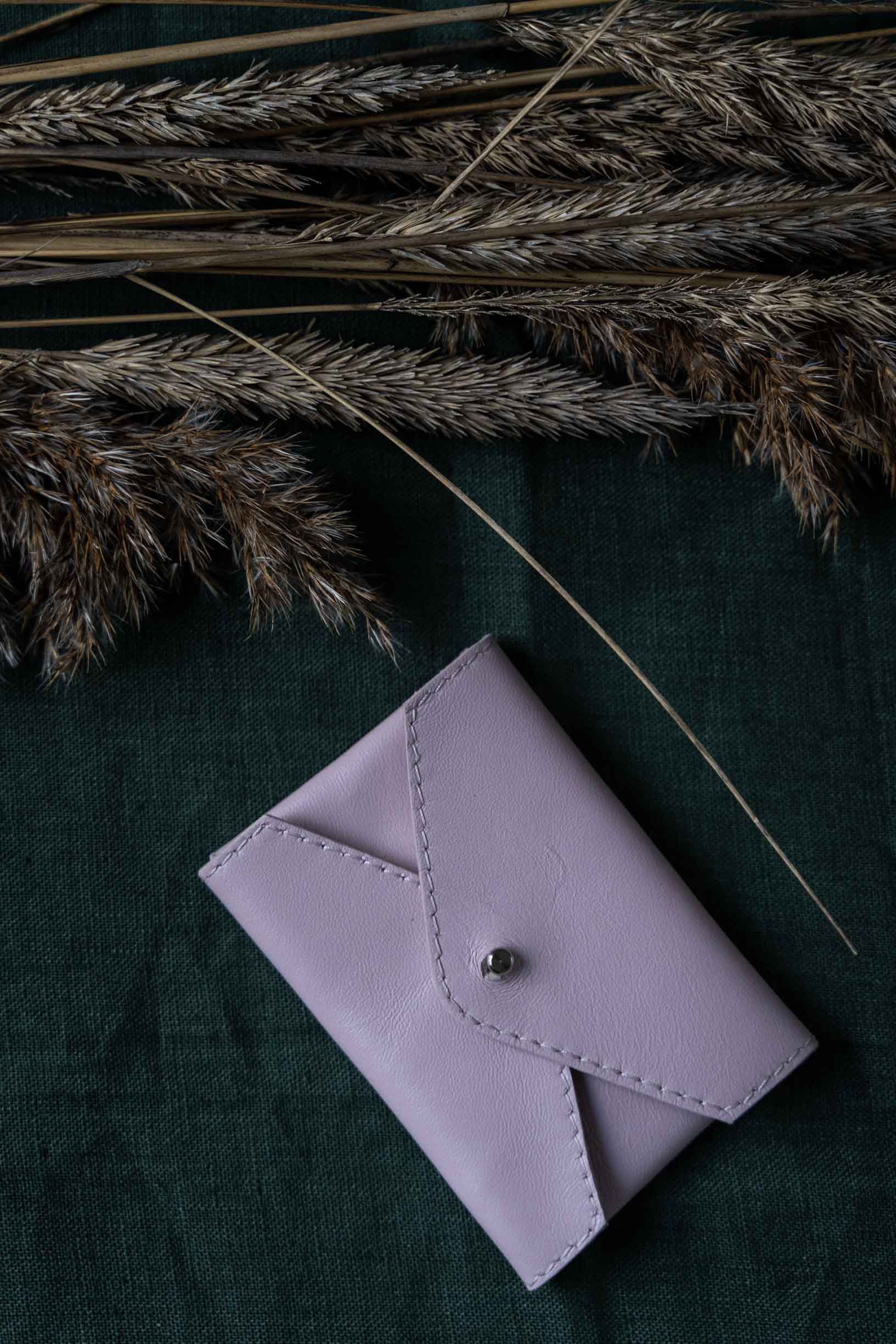 Pale Rose Leather Cards Holder Envelope Wallet Card Holder Envelope ...