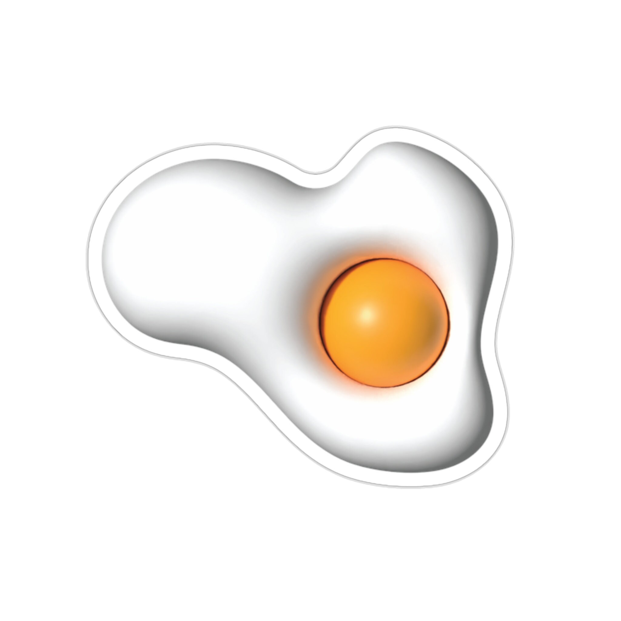 Inflated Egg Yolk Sticker - Etsy