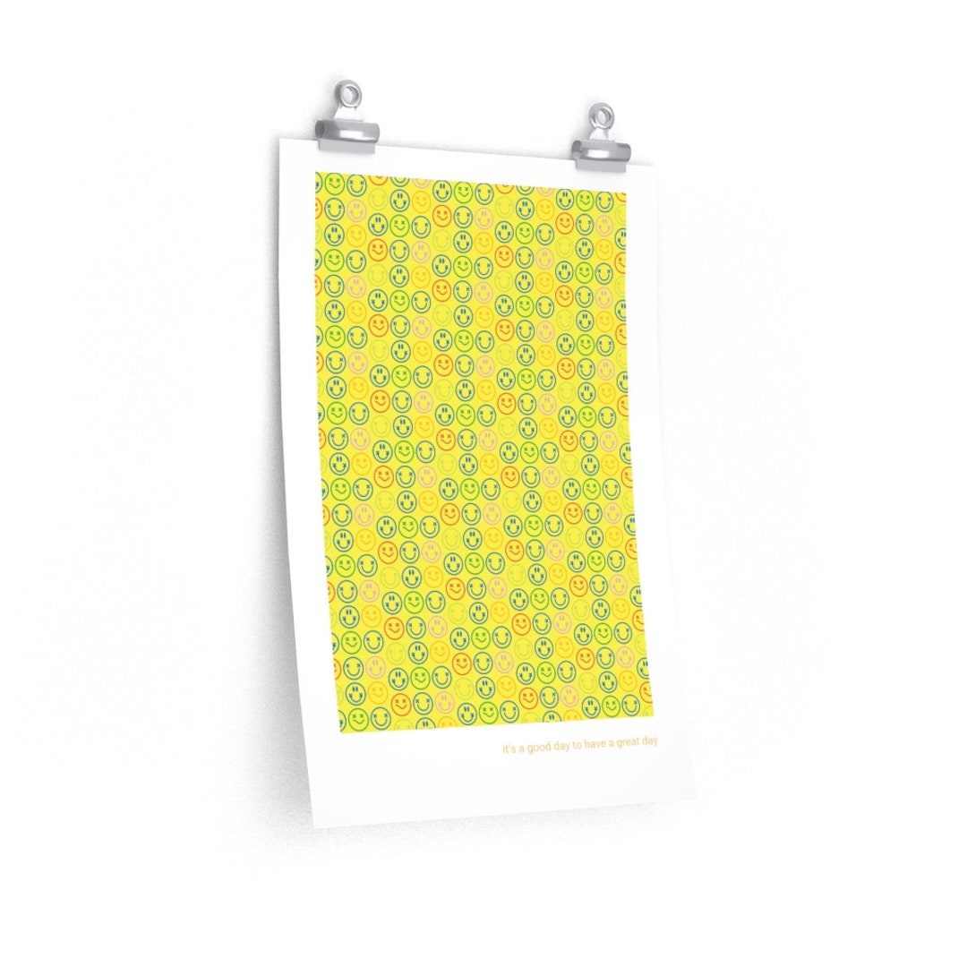 Smiley Face Vertical Poster - Etsy