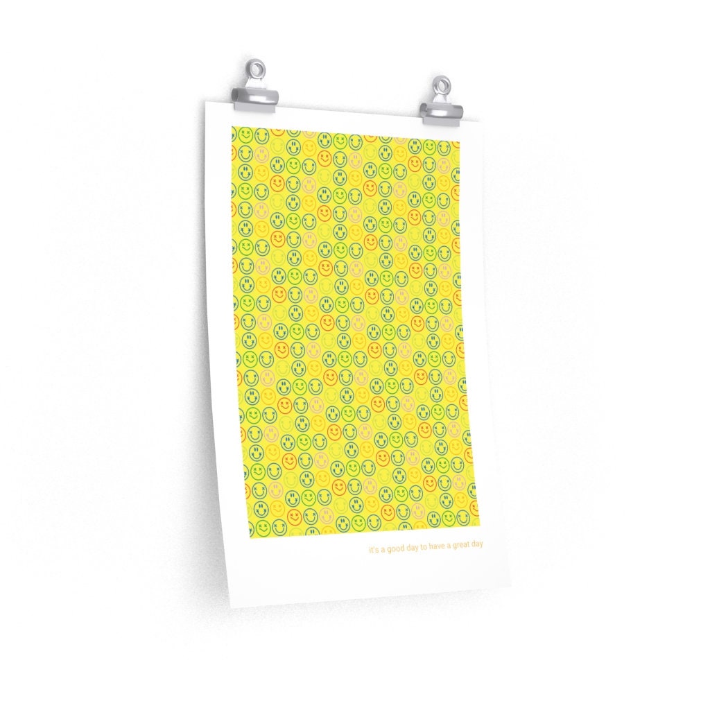 Smiley Face Vertical Poster - Etsy