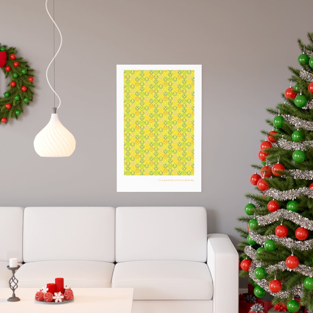 Smiley Face Vertical Poster - Etsy