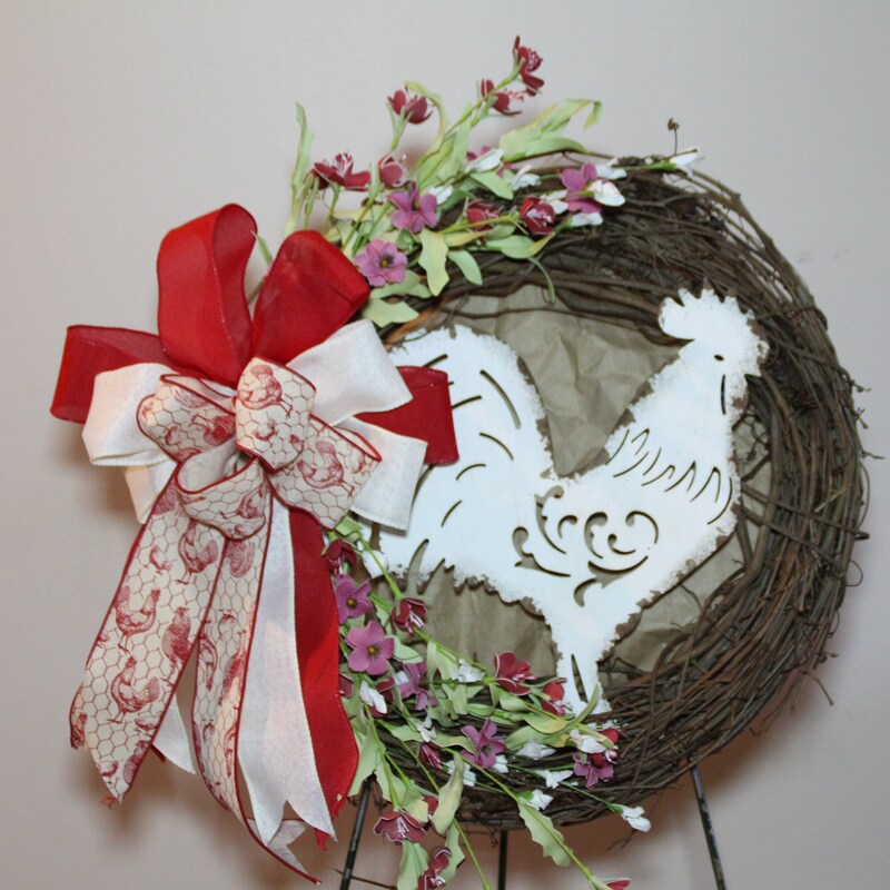 Rooster Wreath - Etsy