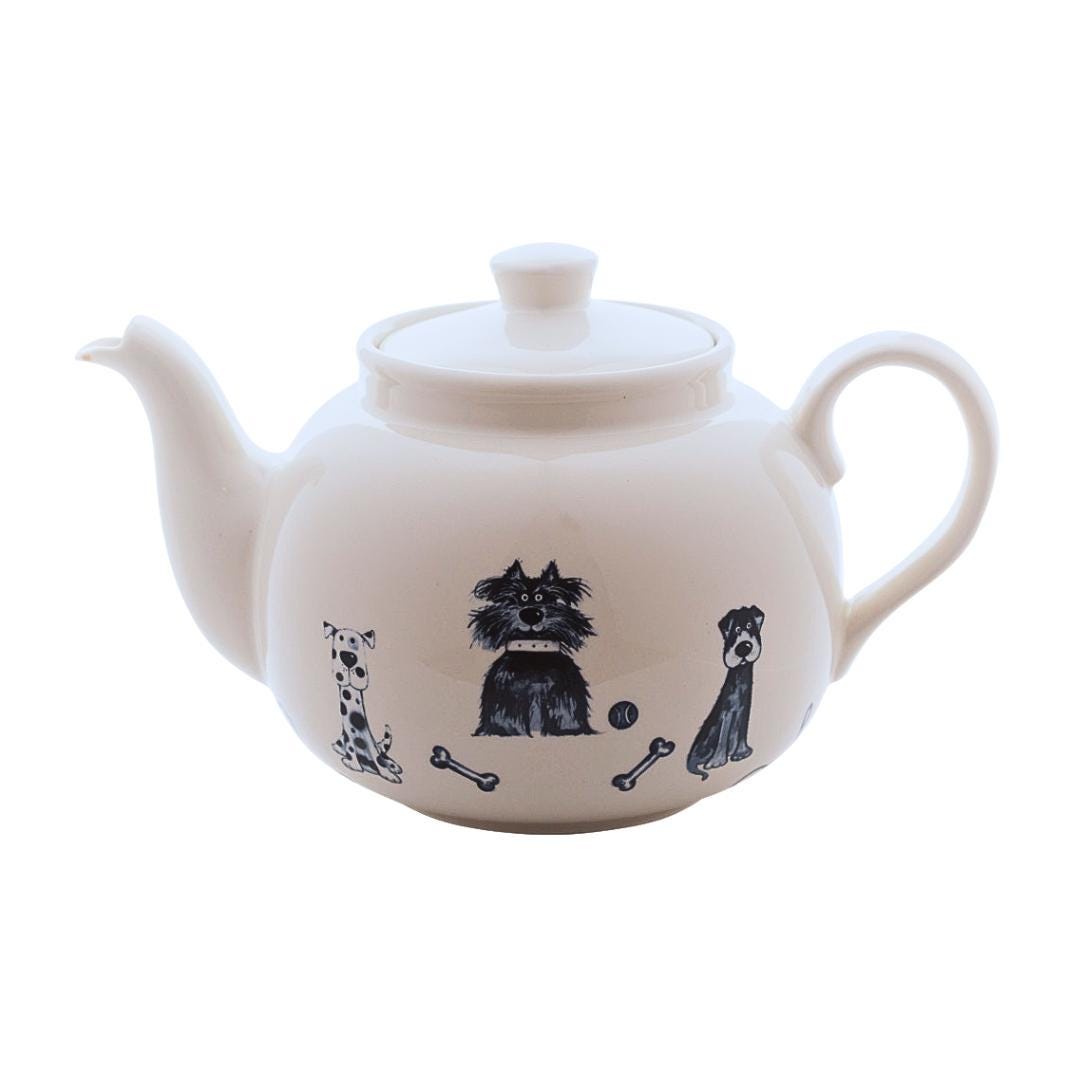 Small Betty Teapot With Dog Breed Designs - Hand-painted Ceramic ...