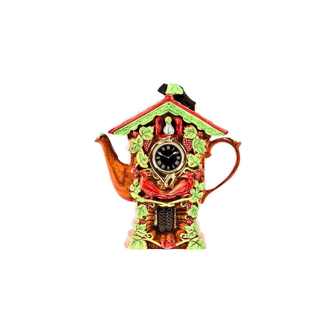 Cuckoo Clock Novelty Teapot - Large Vintage Kettle - Quirky Home Decor ...