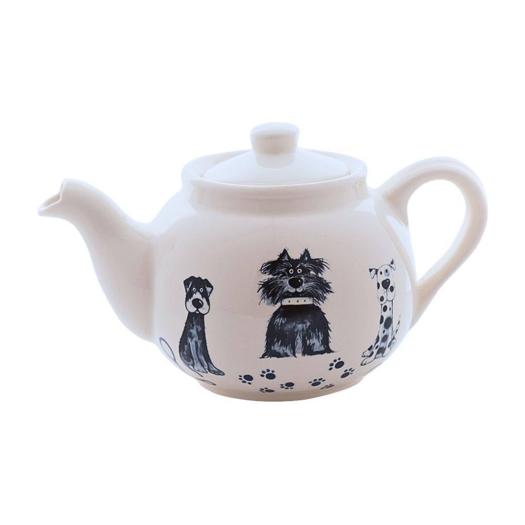 Medium Betty Teapot With Dog Breed Designs - Handcrafted Ceramic ...