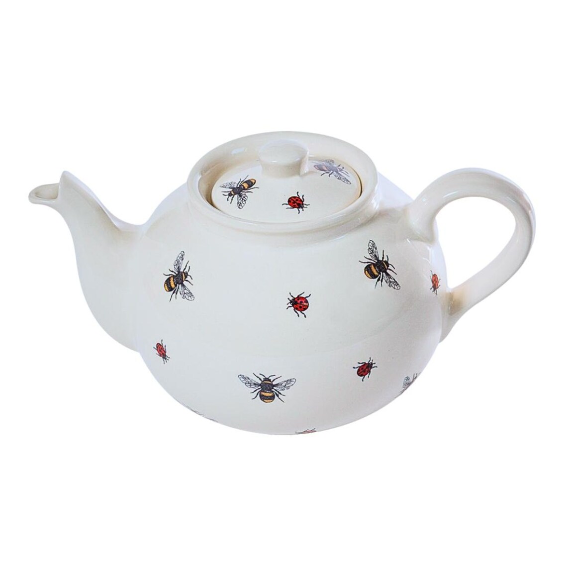 Small Betty Teapot With Bee & Ladybird Design - Handmade Ceramic ...