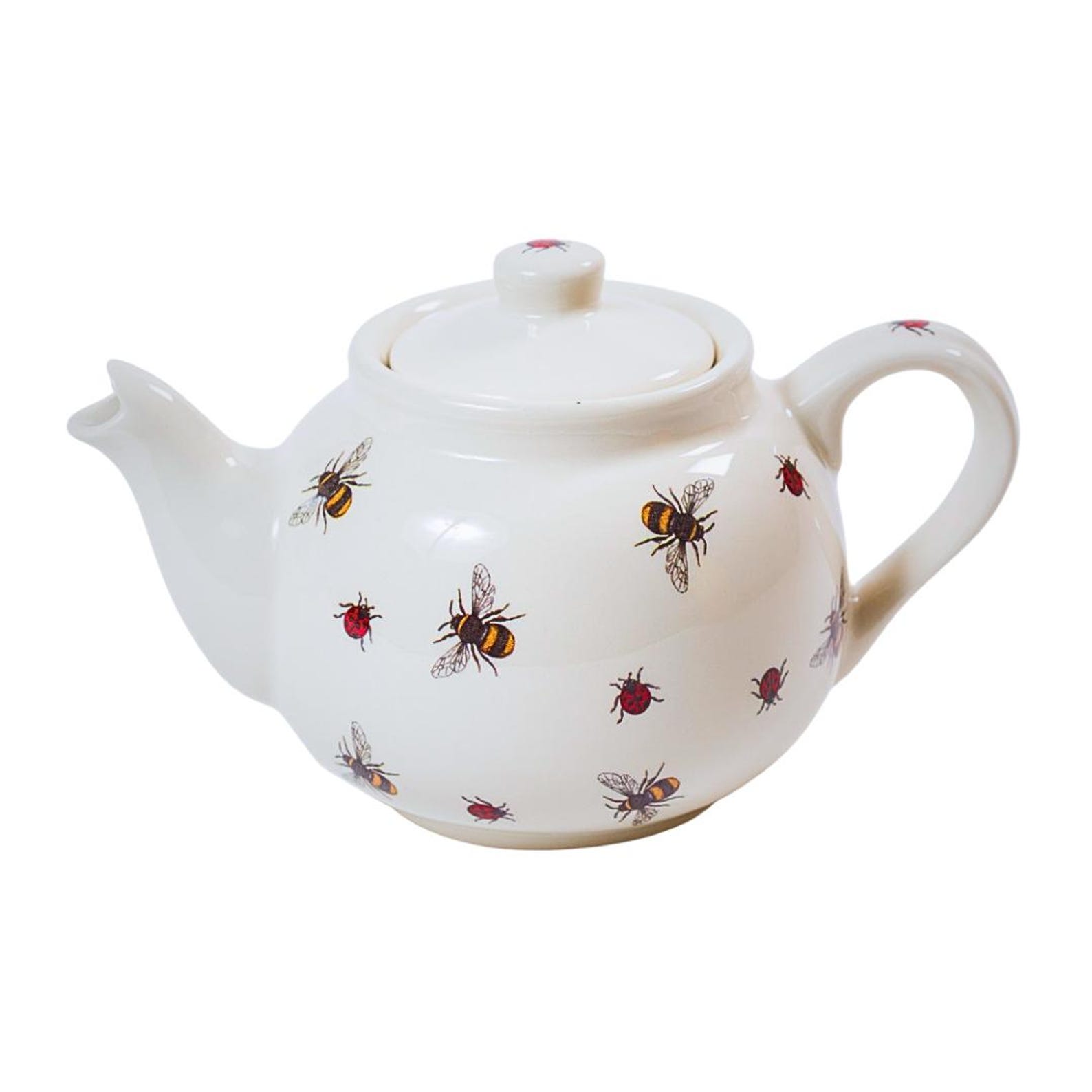 Medium Betty Teapot With Bee & Ladybird Design - Handcrafted Ceramic ...