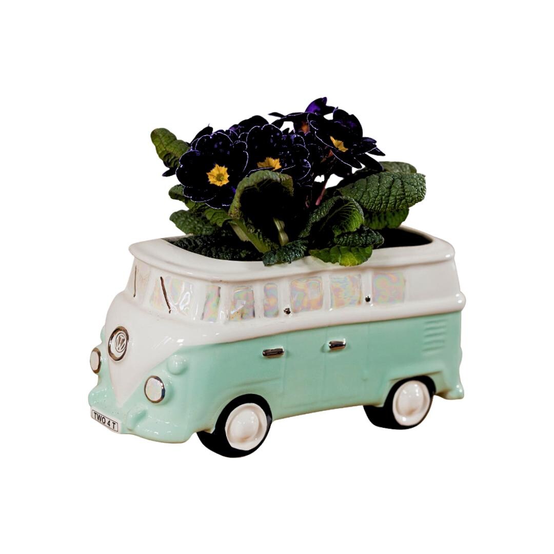 Retro Green Camper Van Planter: Quirky Home Decor (no Plants) - Etsy